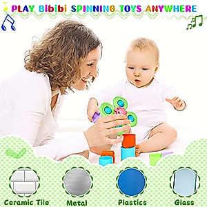 Bibibi Baby Toys, Bath Toys for Toddlers 1 3, Toddler Toys, Baby Travel Essential, Fidget Spinner, Sensory Toys, Bath Toy for Infants 6 12 Months, Baby Boy Toys, Toddler Girl Toys, Suction Cup Toys