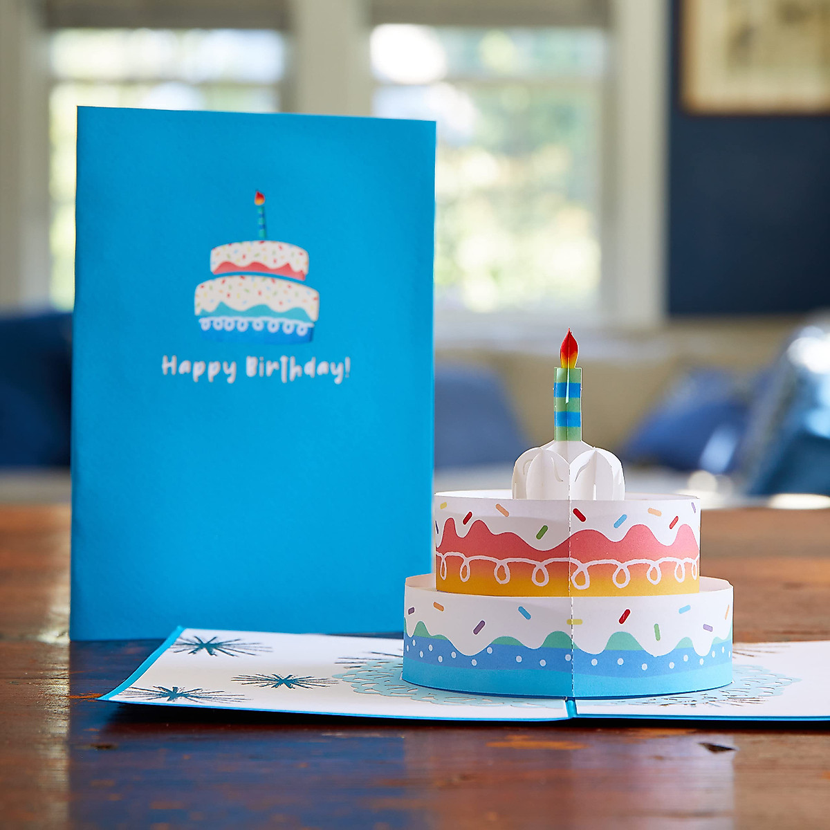 Lovepop Rainbow Birthday Cake Birthday Pop Up Card, 5x7-3D Birthday Greeting Card, Pop Up Birthday Card for Mom, Pop Up Birthday Cards for Kids, Celebration Cards