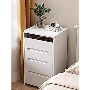 WANLIAN Vanity Desk Set with LED Lighted Mirror, 4-Layer Drawer,Multi-Function Flip Top Makeup Vanity Table with Drawers Cabinet,Bedside Cupboard,Dressing Table,Desk for Bedroom Living Room (White)