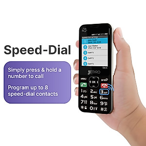 Jethro SC490 4G Unlocked Senior Cell Phone/Plan 6 Months, Unlimited Talk & Text, SIM Card Included, Easy-to-Use for Elders and Kids, Big Screen and Buttons, FCC Certified