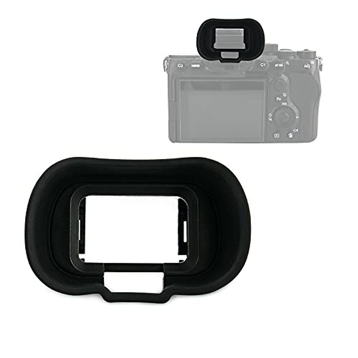 Soft Silicon Camera Viewfinder Eyecup Eye Cup Eyepiece Replacement for Sony Alpha A7R V A7RV A7R5 A7 IV A7M4 A7IV A1 & A7S III A7SIII A7S3 ILCE-7SM3 EVF Eyeshade Protector Replaces Sony FDA-EP19