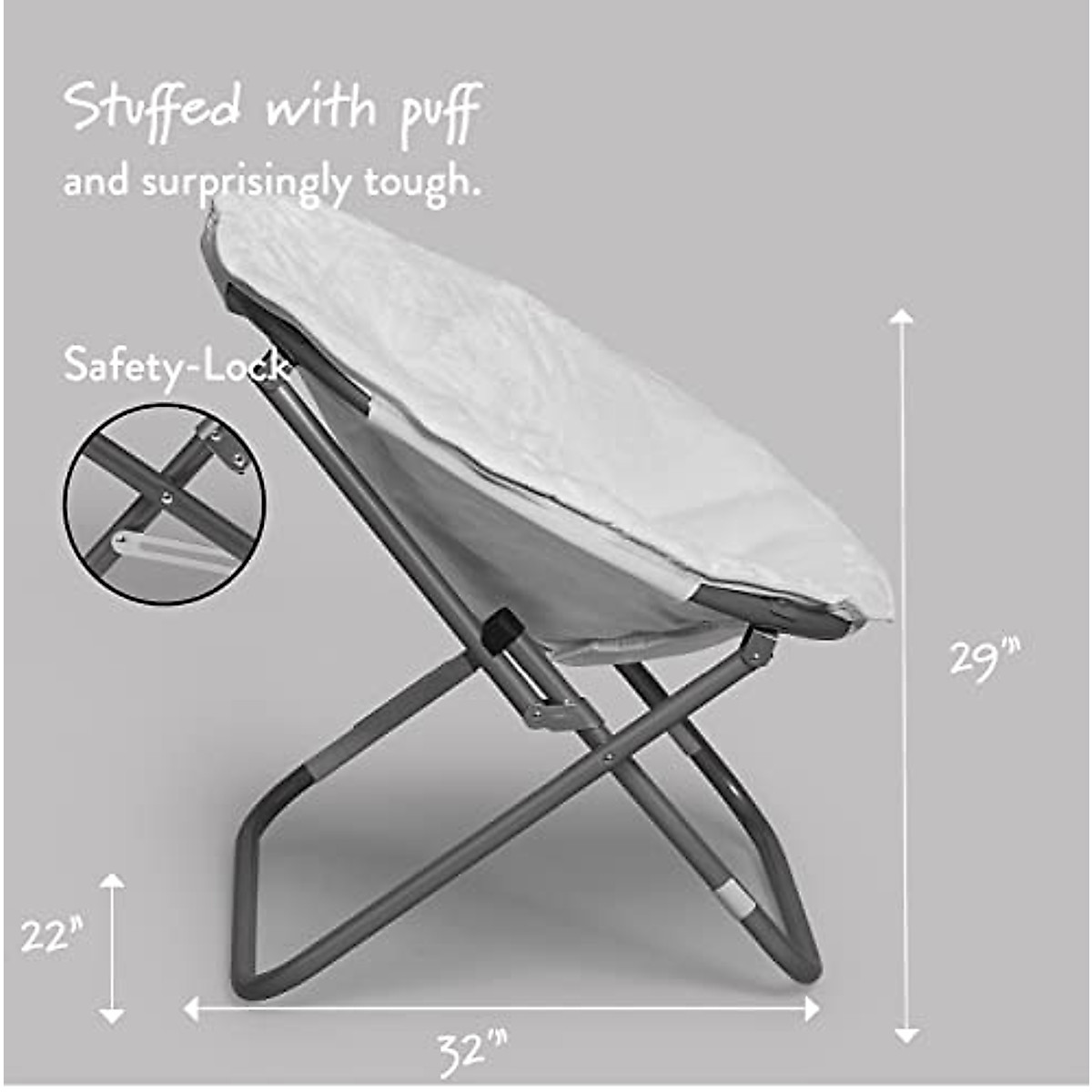 Urban Lifestyle Faux Fur Saucer Chair, White