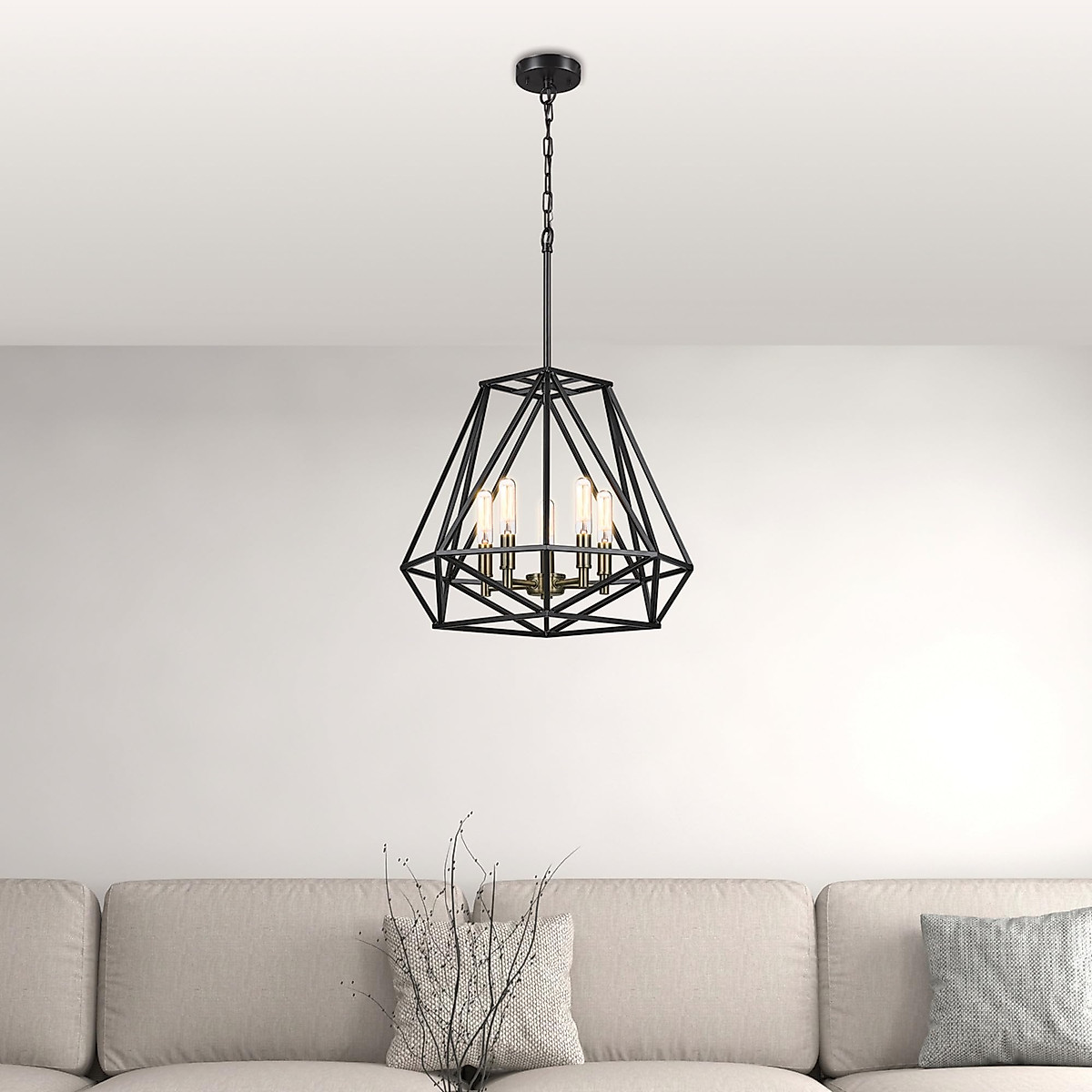 Globe Electric 80151 40W Vintage Edison Mini Tube Clear Glass Dimmable Incandescent Light Bulb 4-Pack, E12 Base, 210 Lumens, Edison Bulbs, Vintage Light Bulbs, E12 Light Bulb, Home Improvement