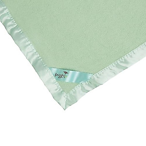 Bamboo Rayon Soft Light Green Toddler Security Blanket - Lime Green Baby Blanket with Satin Edging - Perfect for Naps, Car Carrier, Stroller Rides and Travel - 34 x 47 inches - Newborn Baby Blankie