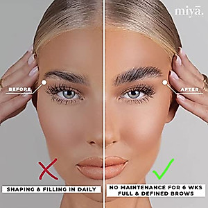 MIYA LASH | Brow Lamination Kit | Professional Eyebrow Lamination with Keratin | DIY Eye Brow Lift Kit | Fuller, Thicker Brows for 6 weeks | Includes Easy to Use Instruction, Treatment Tools & Brushes