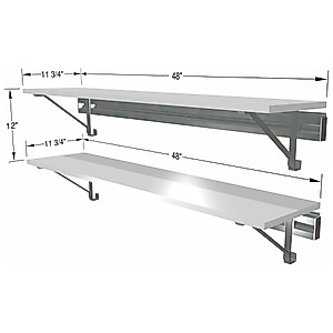 Arrange a Space Two 48" Long Shelf Kits Laundry Storage, White