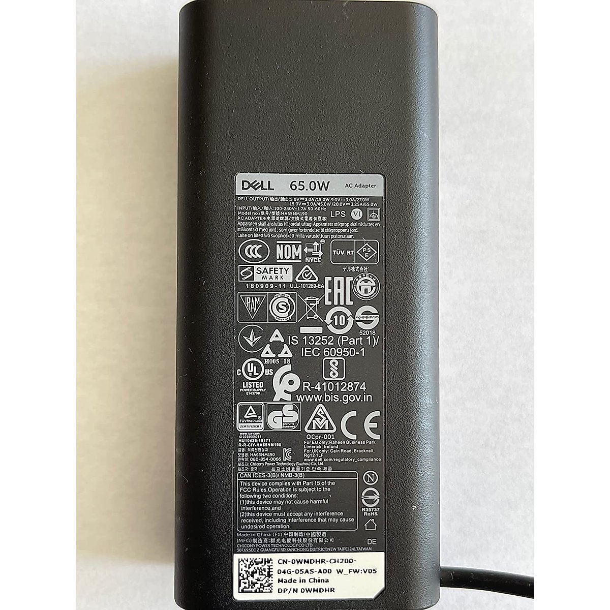 FOR DELL New Replacement Dell 65W Type -C AC Adapter for Dell Latitude 9410 2-in-1, Latitude 9510, Latitude 3410, Latitude 3510, Compatible Dell P/N:002YK0F, 0M1WCF, 0JYJNW, 0K5MD6, 9FNYW, 492-BCBI.