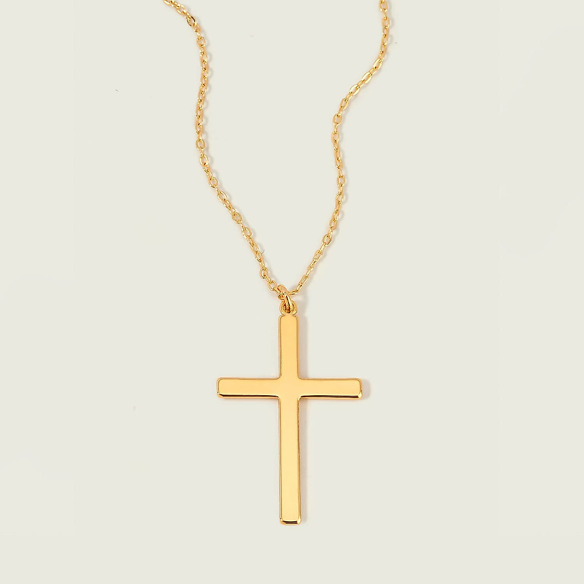 MEVECCO Dainty Gold Cross Necklace for Women,14K Gold Plated Cute Tiny Faith/Crucifix Religious Delicate Minimalist Necklace