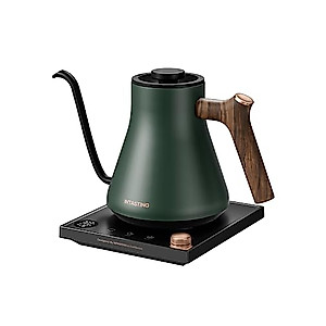 Electric Kettles, INTASTING Gooseneck Electric Kettle, ±1℉ Temperature Control, Stainless Steel Inner, Quick Heating, for Pour Over Coffee, Brew Tea, Boil Hot Water, 0.9L Green