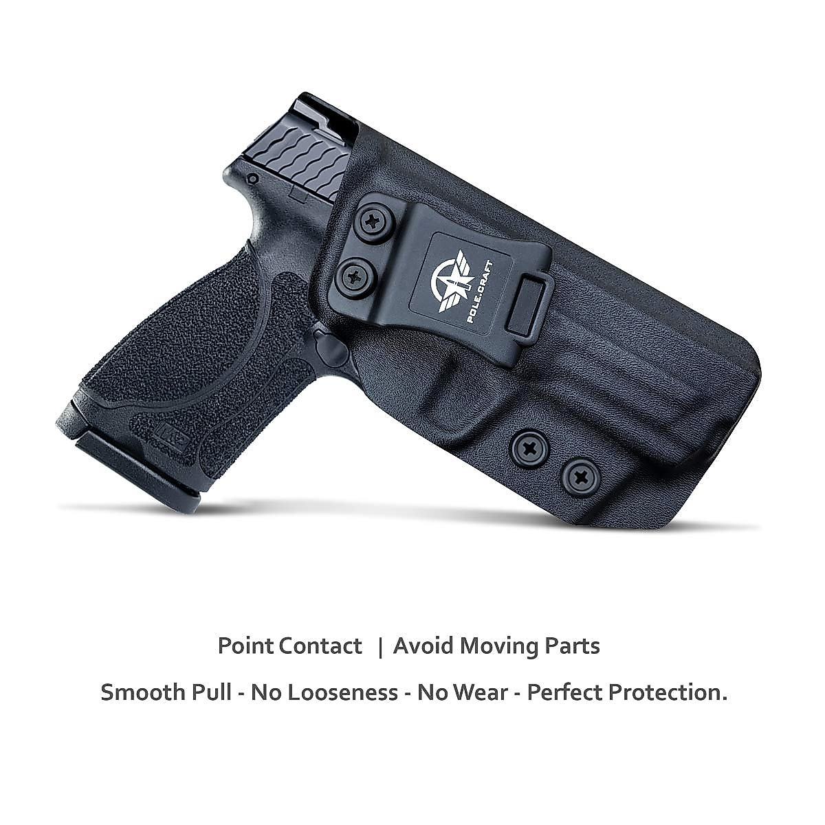 POLE.CRAFT M&P 2.0 9mm Hoster IWB KYDEX for Smith & Wesson M&P 9mm M2.0 4"/4.25" Pistol Case - Inside Waistband Concealed Carry Holster S&W M&P 9mm 2.0 Gun Pouch Accessories