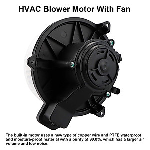 HVAC Blower Motor Fan Assembly Fits 2010 2011 2012 Ford Fusion & Lincoln MKZ, 2010 2011 Mercury Milan, Replaces 13369460, 700270, 15-81732, 75874, PM9381