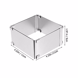 Cabilock Tiramisu Baking Mould for Mouss Ring Stainless Steel Cake Ring Pastry Ring Cirle Mold for Baking Cutting Cake Biscuit (Silver 6 Inch)