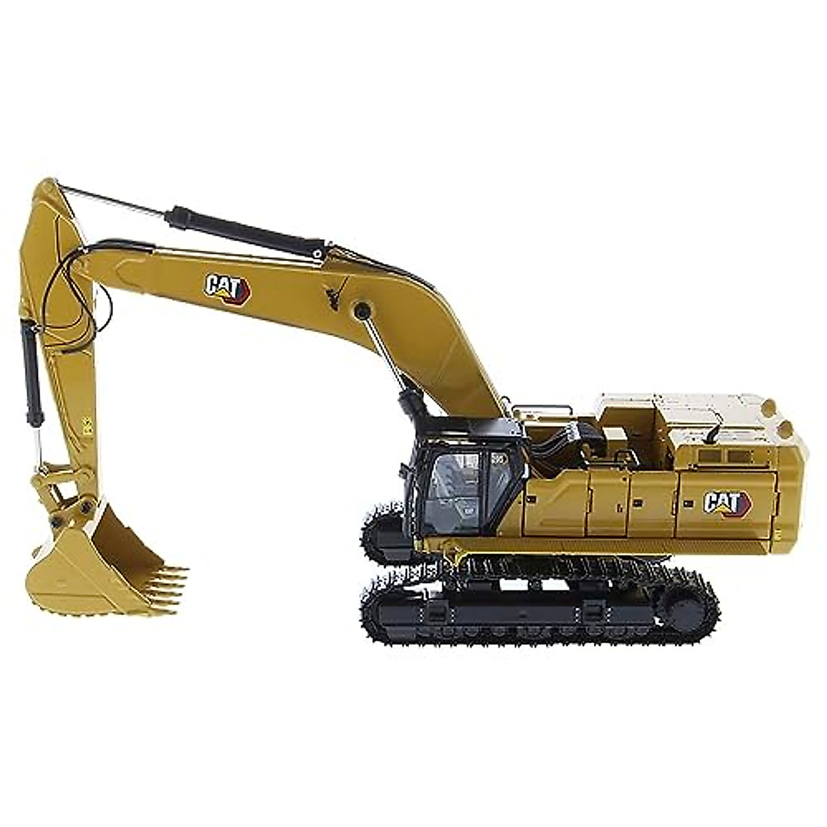 Caterpillar 395 Next Generation Hydraulic Excavator (General Purpose Version) Yellow with Operator and Additional Tools High Line Series 1/50 Diecast Model by Diecast Masters 85709