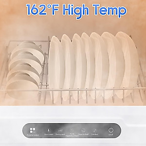 JLYNOWPT Countertop Dishwasher Portable Dishwasher with 5L Built-In Water Tank Mini Dish Washer with 5 Washing Programs and 360° Dual Spray for Small Apartments and Rvs