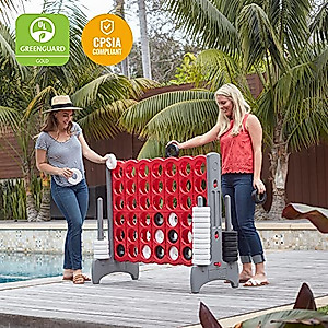 ECR4Kids Jumbo 4-To-Score, Giant Game, Red/Grey