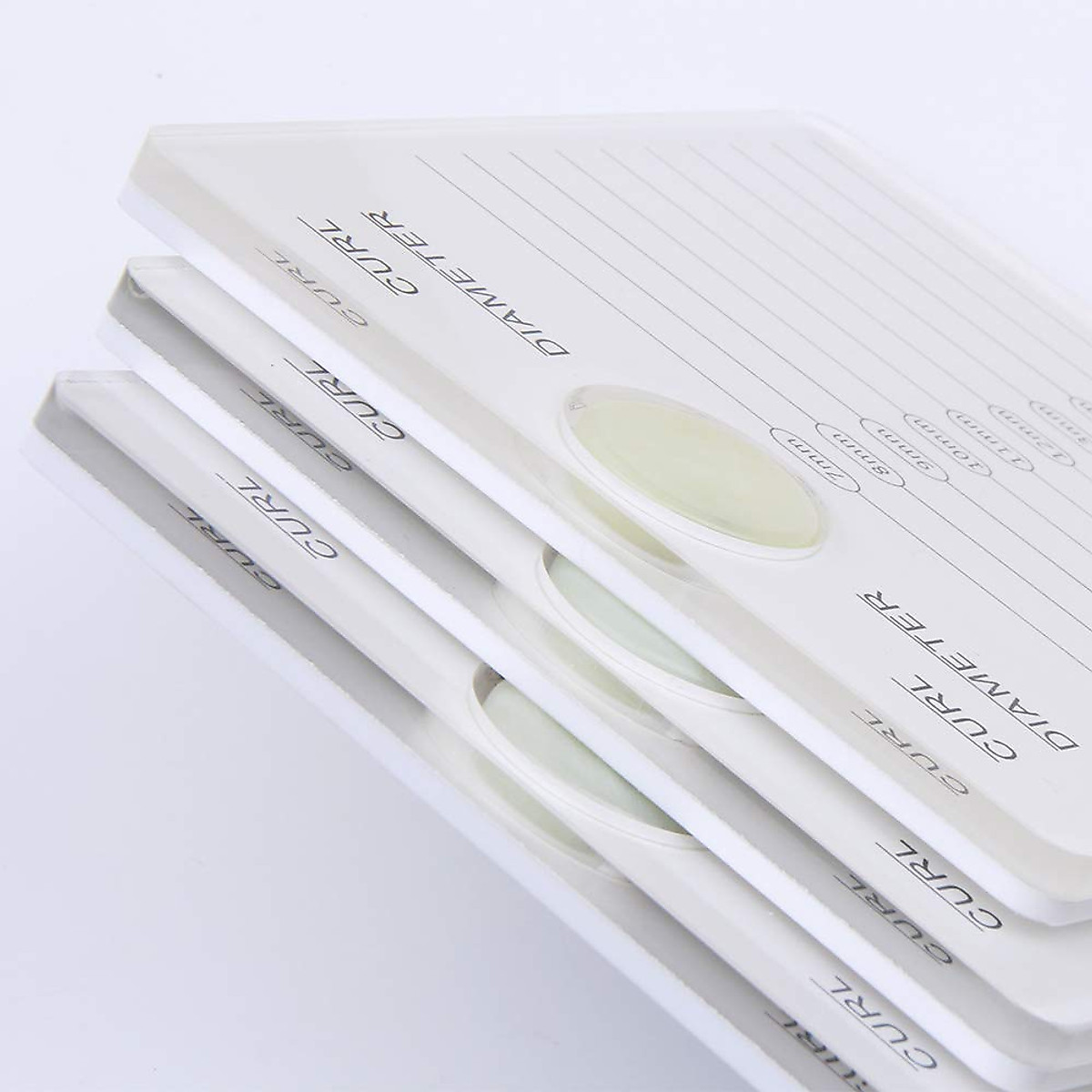 HERSQUEEN 2-in-1 Eyelash Extensions Adhesive Glue Pallet Holder With Jade Stone Acrylic Lash Tile Hand Plate Lash Pallet White Lash Tray Holder Display