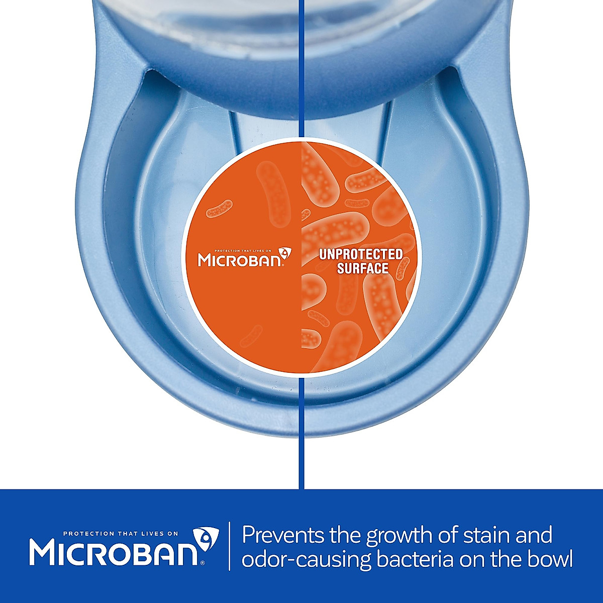 Petmate Replendish Gravity Feeder W/Microban, Pearl Peacock Blue, 2 LB, Made in USA