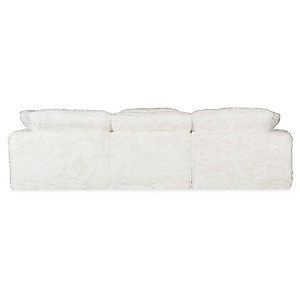 Barefoot Mega Plush 3-Seat Sofa in White Fabric by Hooker Furnishings