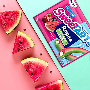 SweeTARTS Soft & Chewy Ropes Candy, Watermelon Berry Flavor, 9 Ounce