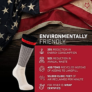 Fox River Men's Standard Outdoorsox Extra-Heavyweight Boot & Field Mid-Calf Socks, Grey, Large