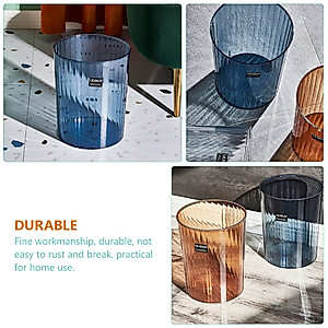 Operitacx Clear Compost Bin Clear Trash Can Plastic Waste Basket Garbage Paper Waste Container Bin Small Trash Bucket for Home Office Bathroom Bedroom Small Wastebasket Clear Container