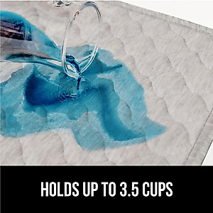 Gorilla Grip 3 Pack Soft 100% Waterproof Hypoallergenic Absorbent Baby Changing Liners, Stay in Place Pad, Slip Resistant, Quilted Machine Washable Reusable Liner Pads, Diaper Table Mat Cover, Gray