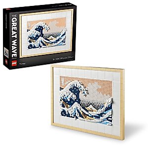 LEGO Art Hokusai – The Great Wave 31208, 3D Japanese Wall Art Craft Kit, Framed Ocean Canvas, Creative Activity Hobbies for Adults, DIY Home, Office Decor