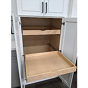 32'' Width Pull Out Drawer Wood Pull Out Tray Roll Out Drawer Box, Closet Organizer Cabinet Slide Out Shelve, W/ Ball Bearing Sliding Rails Wood Spacer - DIY (Fit Face Frame Cabinet B36 and Pantry36)