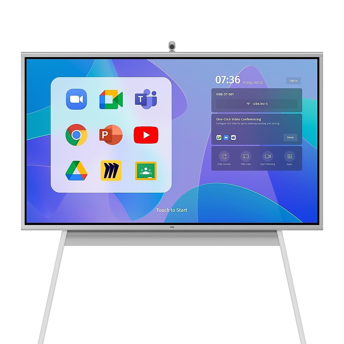Vibe S1 4K UHD Smart Board, 75 Inch Digital Whiteboard for Office and Classroom, Electronic Presentation Meeting Device for Hybrid Work, Interative Touchscreen Display, Chrome OS and 250+ Free Apps