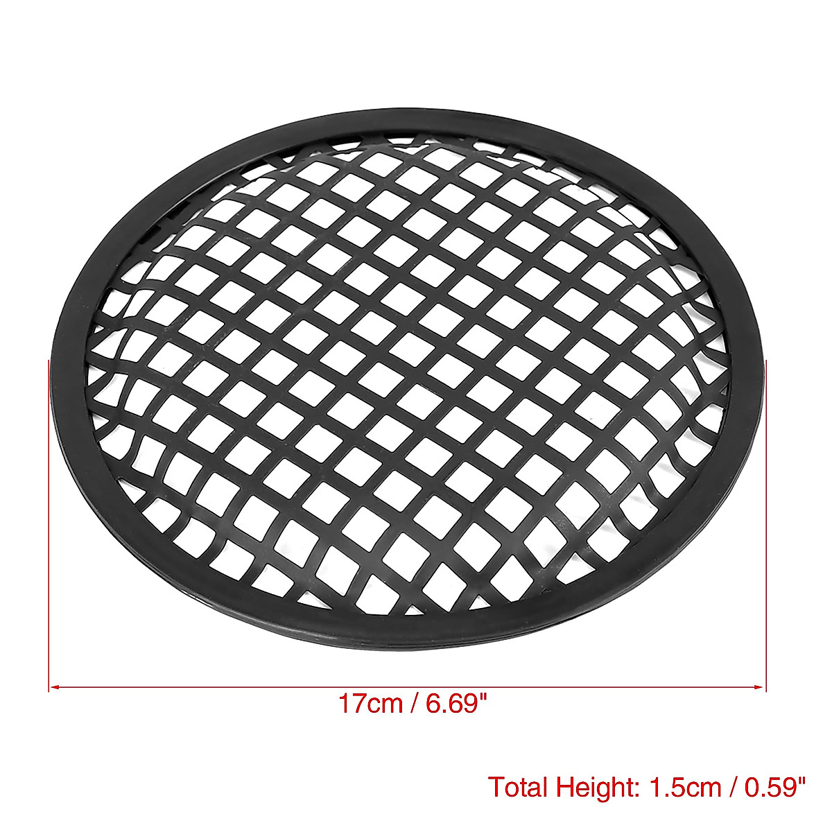 X AUTOHAUX 2pcs 6.5" Black Car Audio Speaker Cover Metal Mesh Subwoofer Grill Horn Guard