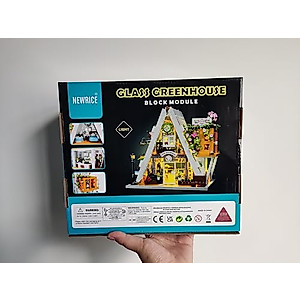 Flower House Architecture Building Set with LED Light,City Flower Store Model Kit,Building Blocks Toy for 15+ Age Teen,Adult (1593 Pieces)