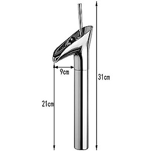 WOOWSHINE Kitchen & Bath Fixtures Taps Faucet, EuropUPC Retro Hot and Cold Faucet Copper Waterfall Basin Faucet Bathroom Wash Basin Faucet,Sink Faucet, ki-635