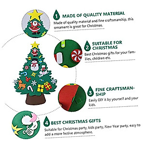 3D Felt Christmas Tree Felt Christmas Tree Nativity Crafts for Kids De Nativity Ornaments for Kids DIY Christmas Ornaments Table Xmas Tree Model Felt Christmas Tree Set Felt Tree