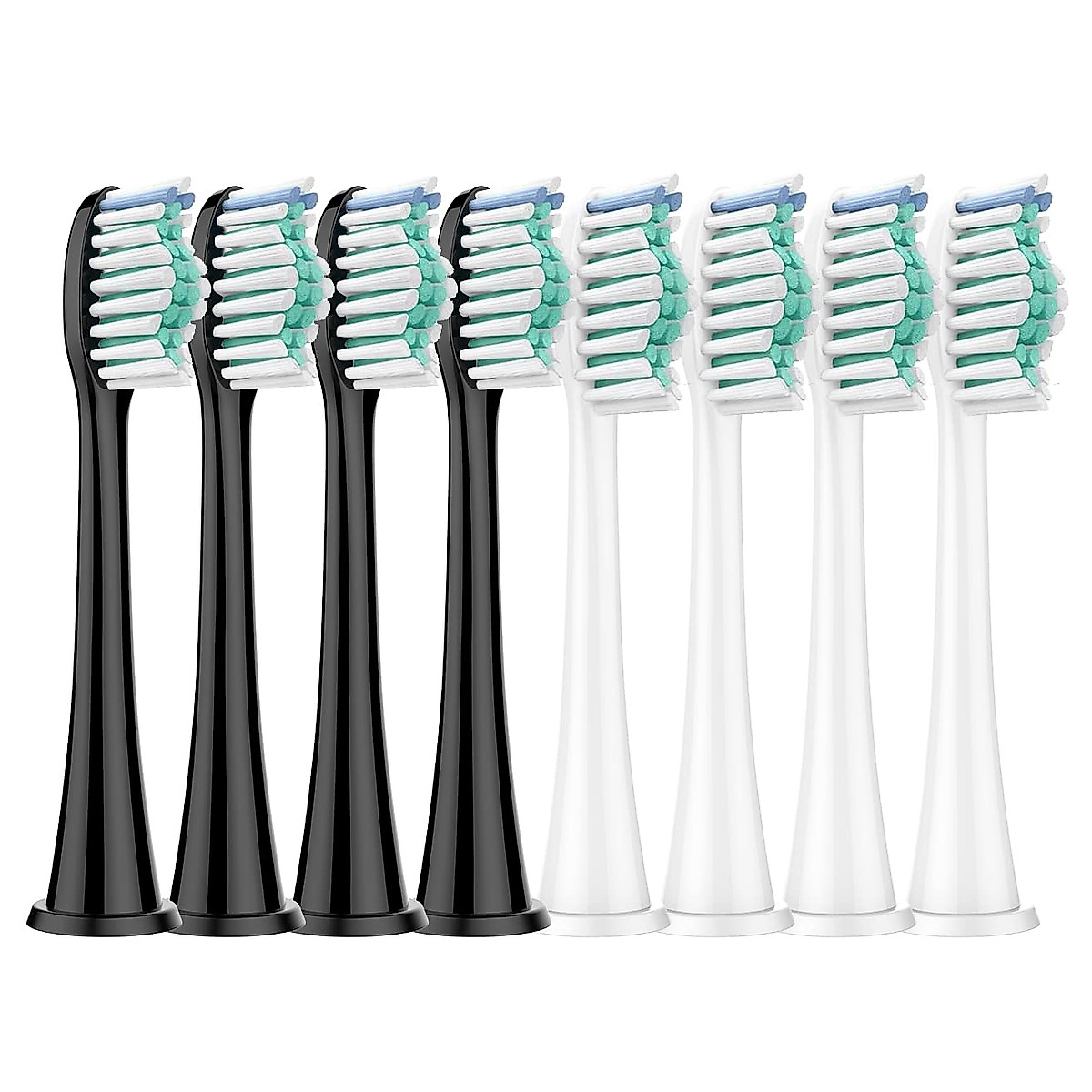 8Pcs Toothbrush Replacement Heads Compatible with Philips Sonicare Electric Toothbrushes Snap-on Handles (Multi-Colored)