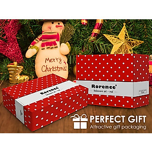 Rorence Nonstick Steel Bakeware Set: Cookie Sheet, Rectangular Cake Pan, 2 Round Cake Pans, Muffin Pan, Loaf Pan & Cooling Rack - Set of 7 - Red