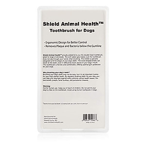 Antimicrobial Toothbrush for Dogs – Professional Dental Care at Home – Fight Plaque and Tartar - Improve Oral Health – Anti-Slip Handle and Ergonomic Design – Individually Packed - Quality Guaranteed