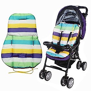 Waterproof Rainbow Baby Kids Car Seat Cotton Liner Padding Breathable Water Resistant Stroller Pushchairs Seat Cushion Pad Protector,Universal Fit (Purple)