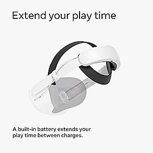 Quest 2 Elite Strap with Battery for Enhanced Comfort and Playtime in VR, black