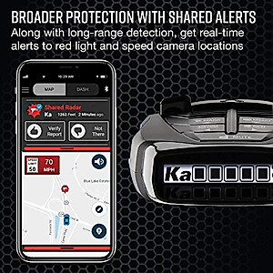 Cobra RAD 480i Laser Radar Detector – Long Range Detection, Bluetooth, iRadar App, LaserEye Front and Rear Detection, Next Gen IVT Filtering, Black