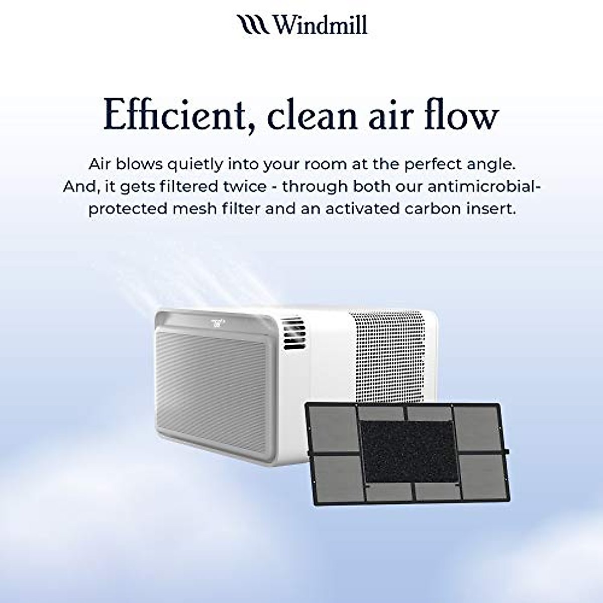 Windmill Air Conditioner: Smart Home AC - Easy to Install - Quiet - Energy Star Efficient - Side Insulation - Auto-Dimming LED Display - App and Voice-Enabled - 8,300 BTU