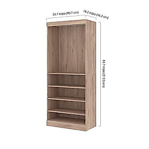 Bestar Pur Closet Organizer in White, 36W