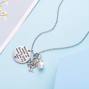 LParkin Mother in Law Gift Stepmom Necklace Mother of The Groom Bride Gifts Marriage Made Us Family Love Made You My Mom Wedding Necklaces