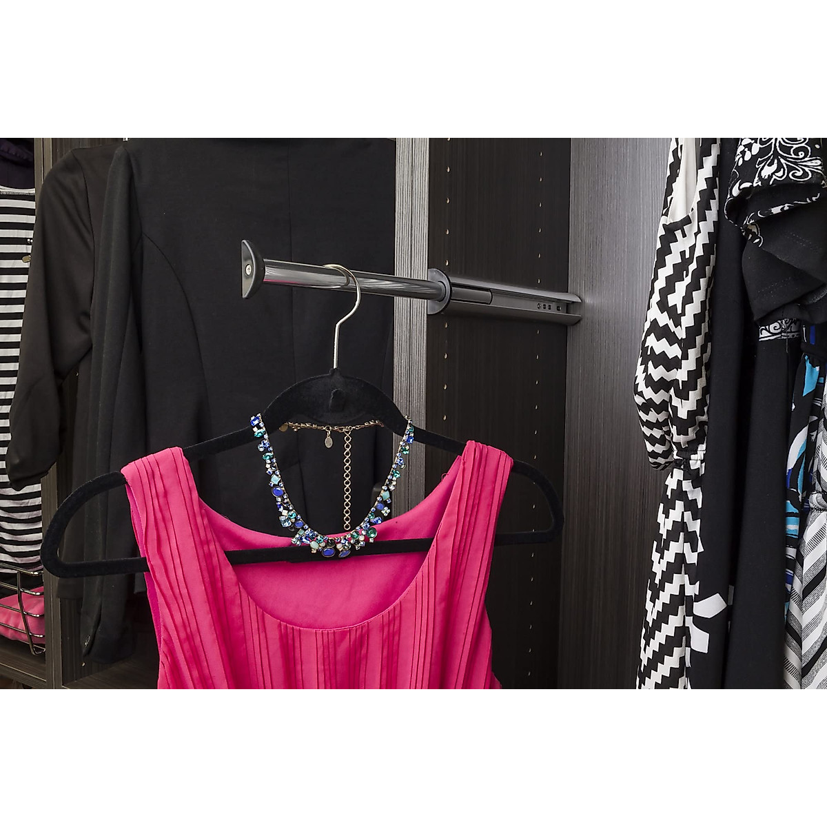 Hardware Resources 355V-PC Telescoping Valet Rod, Polished Chrome