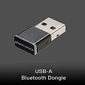 Poly Plantronics Voyager 8200 UC Bluetooth Wireless Headset - Stereo, USB Dongle - Compatible with Teams, Zoom, Meet, for PC, Mobile, Music, Video, Voice - Global Teck Bundle with AC Charger