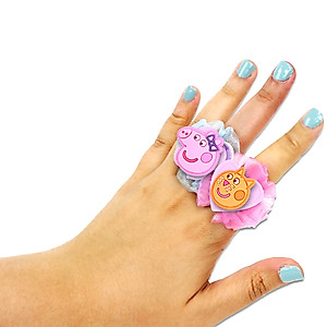 Tara Toys Peppa Pig Snap N' Wear Activity Rings Set, DIY Jewellery Kit for Kids, 3+ Years
