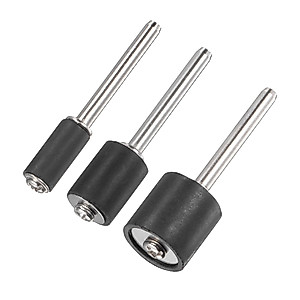 uxcell Sanding Drum Set Sanding Sleeves Sandpaper Kit with Drum Mandrels for Rotary Tool 80 Grit 66pcs