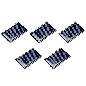 DMiotech 5 Pack 2V 60mA 43mm x 30mm Mini Solar Panel Cell for DIY Electric Power Project