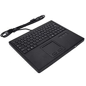 Hakeeta 10in Wired Keyboard with Touchpad, 1.5m Long Cable, Precise Touch Control Touchpad Keyboard, for PC Computer Gaming, Office
