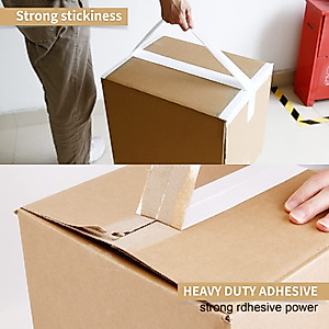 Binyuellr 2 Pack White Duct Tape Heavy Duty - 1.88 in x 35 Yard, Waterproof, Strong, Flexible, No Residue and Tear by Hand - Use for Indoor & Outdoor, Repairs, Industrial, Professional Use