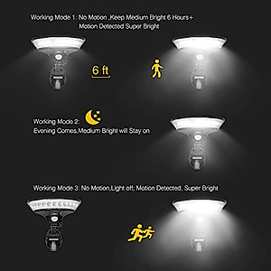 YOOMAO 360 Degree Lighting Outdoor Solar Light PIR Motion Sensor Solar Garden Light Energy Saving Street Lamp Wall Lamp Three Modes